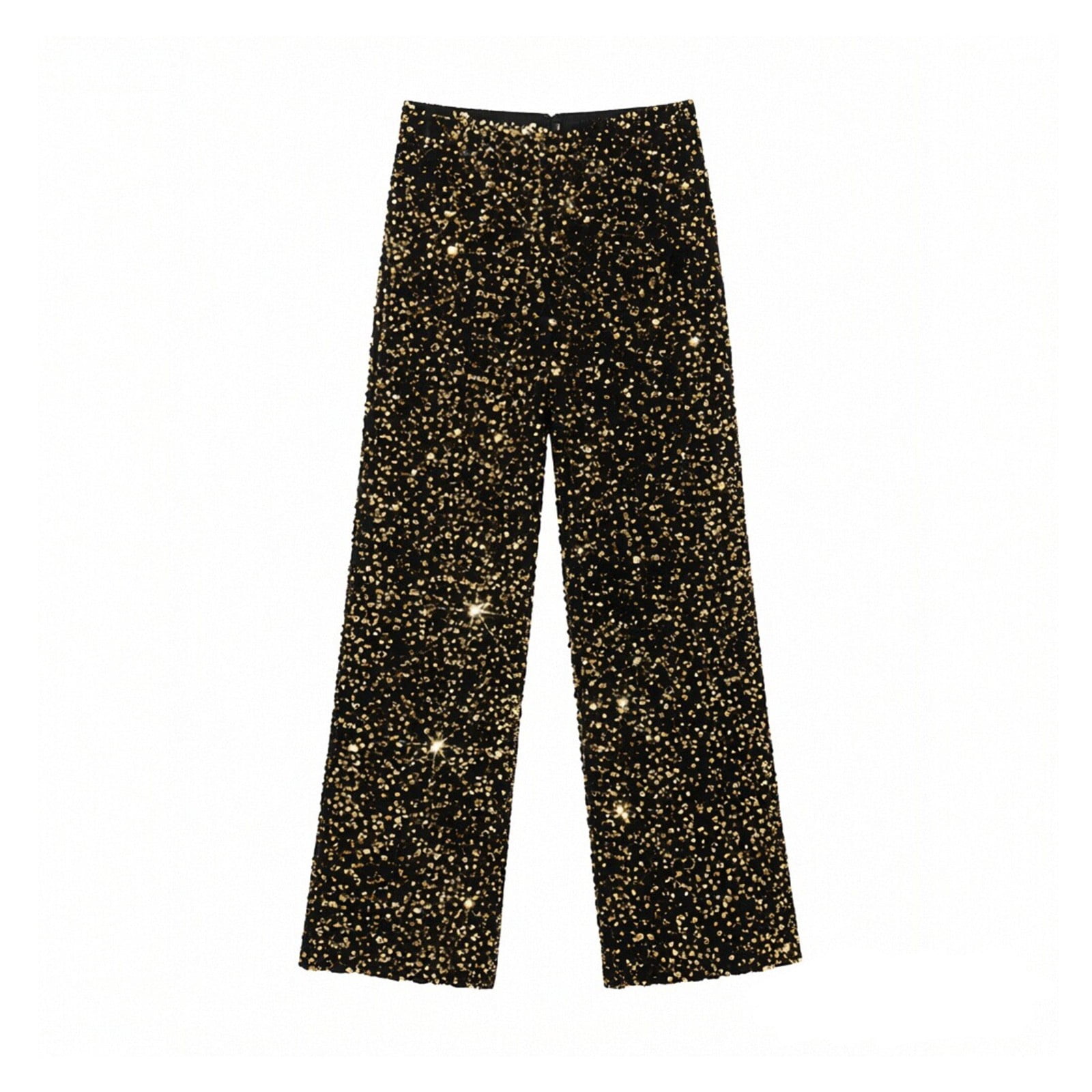 DHFJKG Women's Glitter Pants Sparkling Night Out Party High Waisted ...
