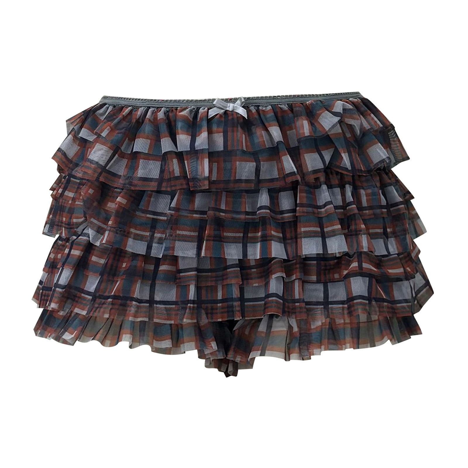 DHFJKG Women's Tiered Mini Skirts Ruffle Hem Low Rise Sexy Summer Beach ...