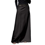 DHFJKG Womens Flowy A Line Long Skirt Soft Comfortable Solid Color ...