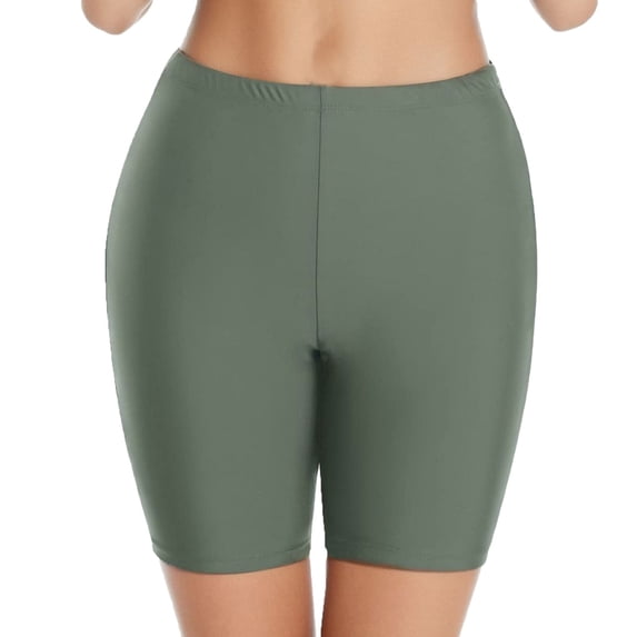 DHFJKG Womens High Waist Long Swim Shorts Tummy Control Swimsuit Beach ...