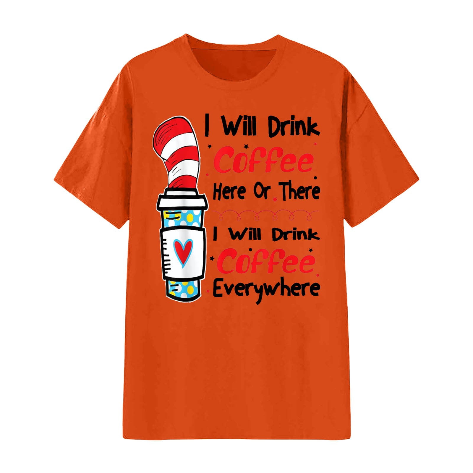 DHFJKG Womens T Shirts Funny Graphic Print Short Sleeve Casual Crew ...