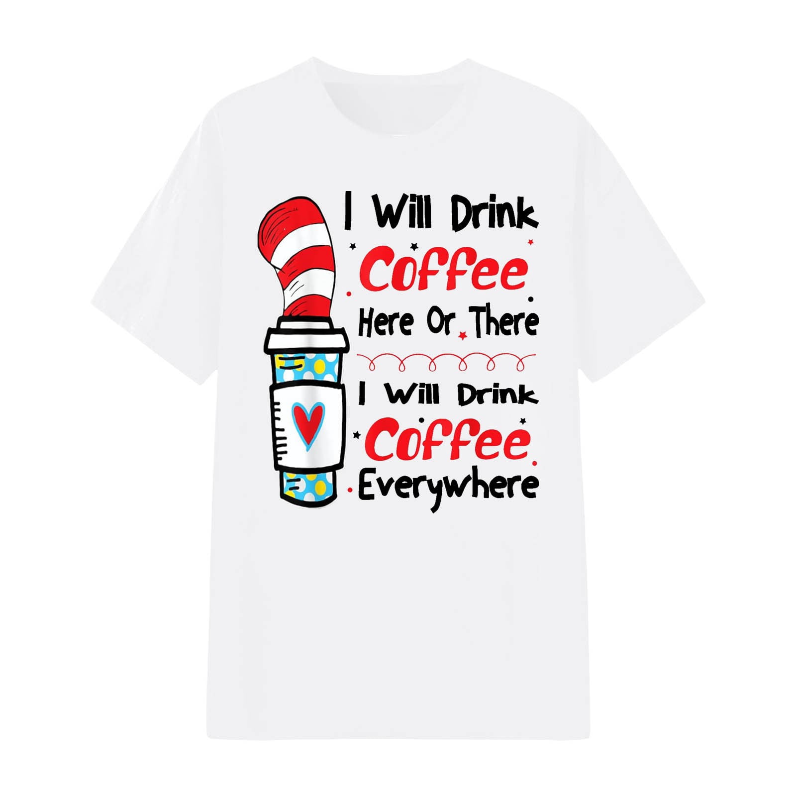 DHFJKG Womens T Shirts Funny Graphic Print Short Sleeve Casual Crew ...