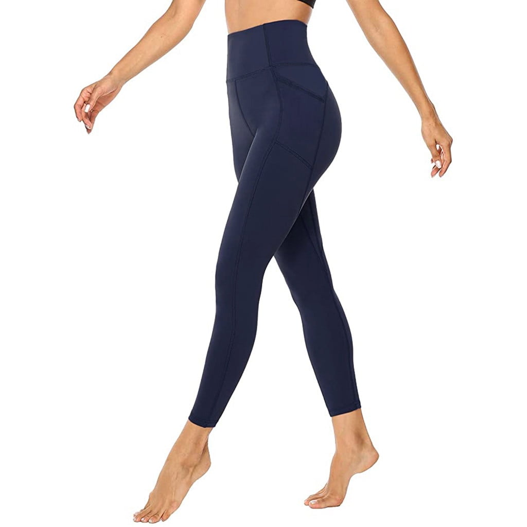 DHFJKG Yoga Pants Women Side Pockets Quick-Dry High Rise Stretchy ...