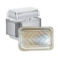 DHG PROFESSIONAL 4 LB Foil Pans with Lids 12 x 8 x 1.6 inch Aluminum ...
