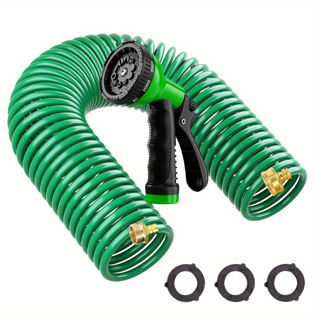 DHGWRI 1pc Coil Garden Hose Recoil Garden Hose Self-Coiling Water Hose ...