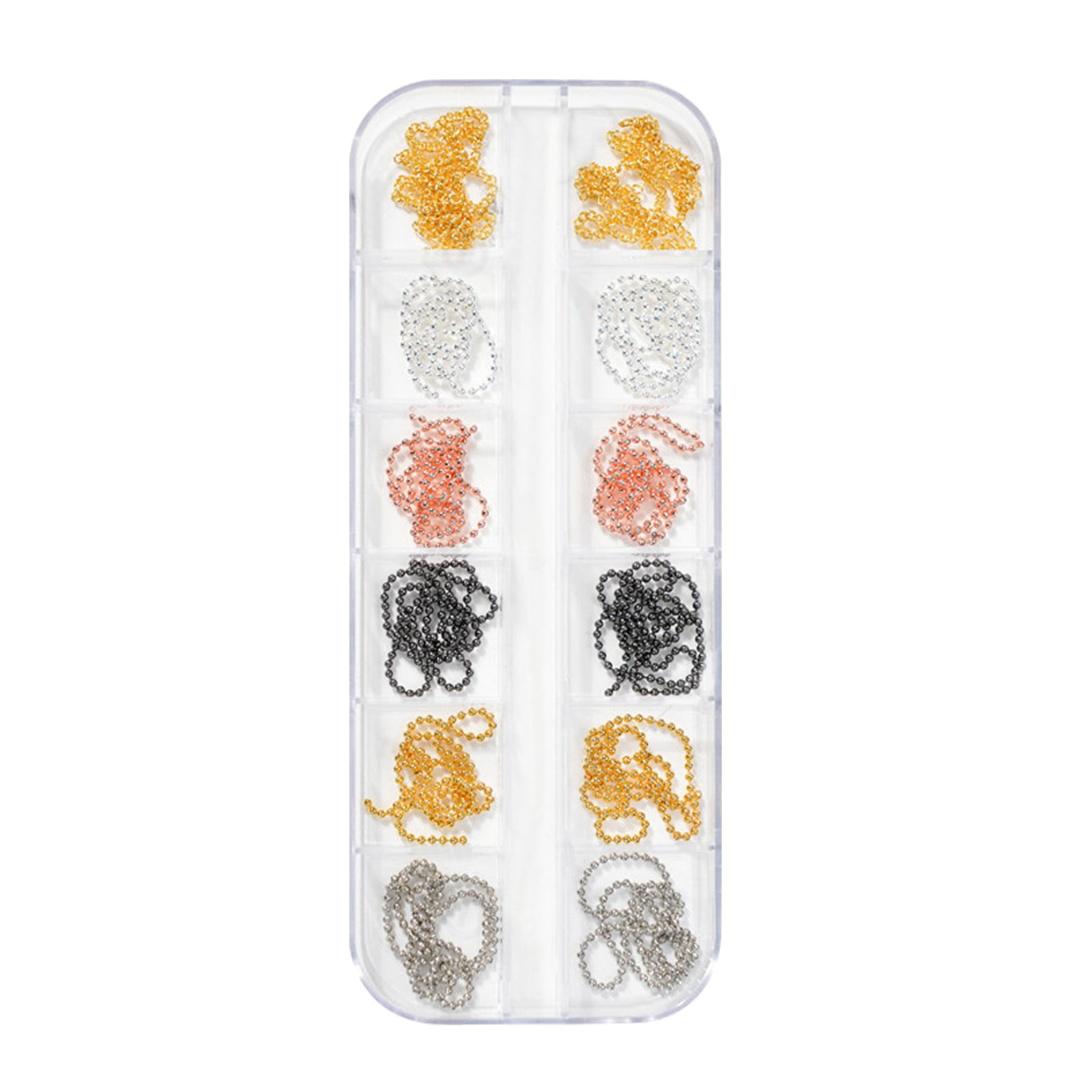 DHJHDSA 3D Nail Chain Colorful Chain With Drill Nails Metal Decorative ...