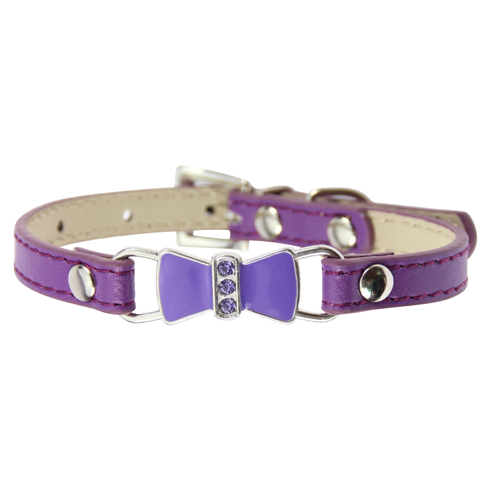 DHKATR Dog Collar Pet Dog Chain Cat Collar Adjustable Dog Collar Bow ...