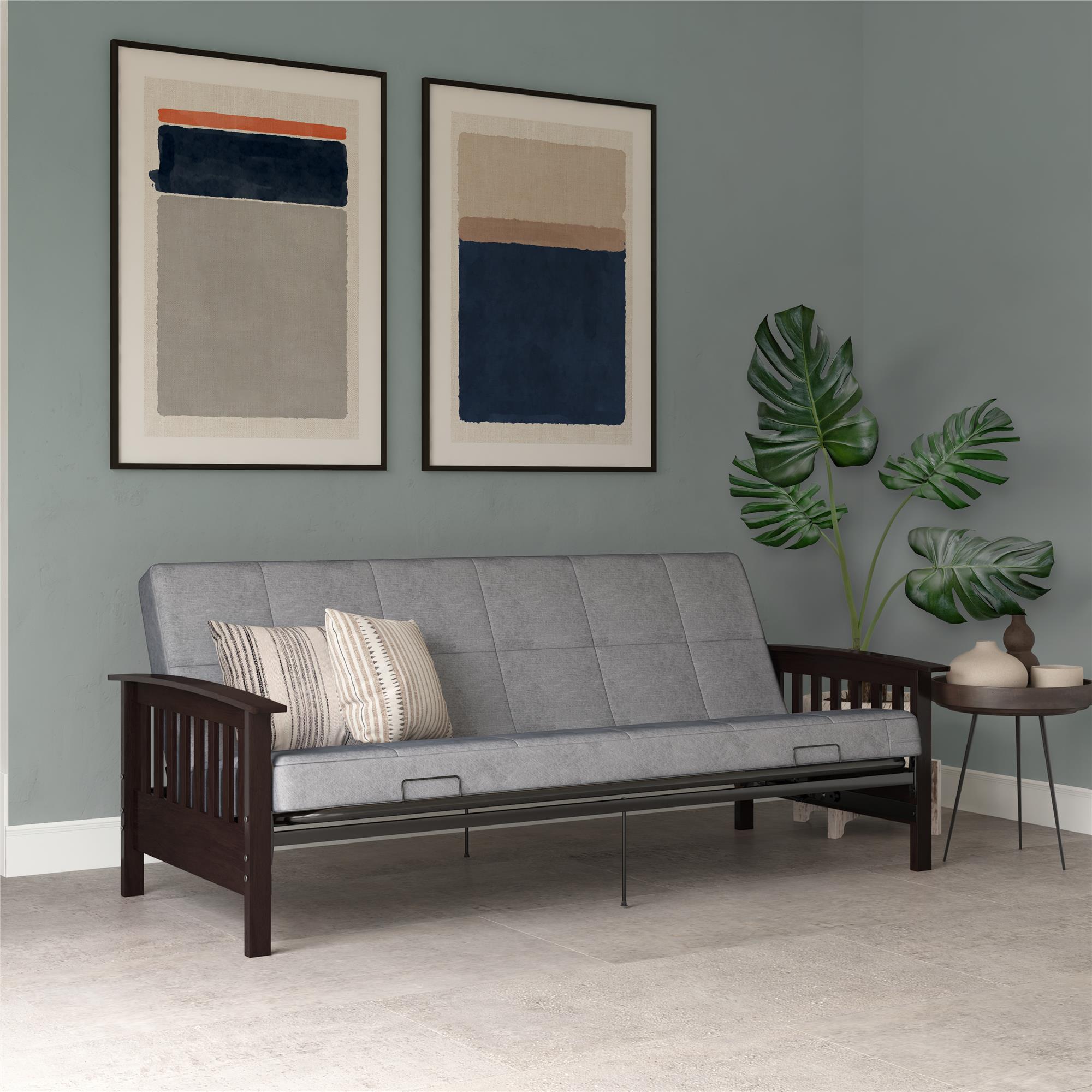 Albany Futon with storage in Barbados Finish, Multiple ColorsMarmont ...