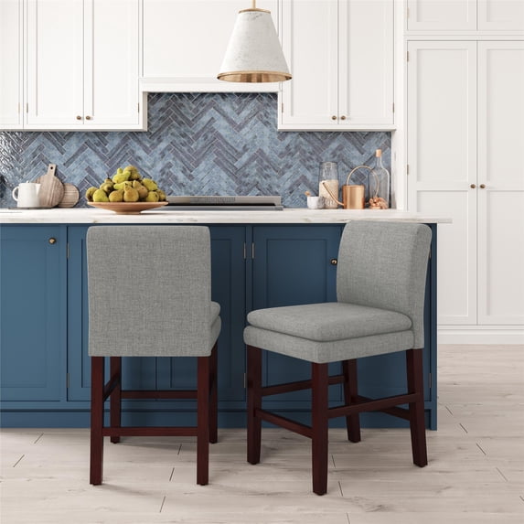 DHP Clark Upholstered Counter Height Bar Stool - Walmart.com