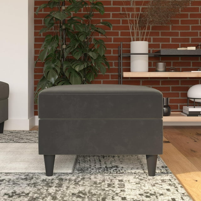 DHP Cooper Small Ottoman with Storage, Gray Velvet - Walmart.com
