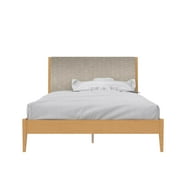 Zinus Amelia 41" Wood Platform Bed Frame with Upholstered Headboard ...