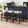 DHP Dallon Sofa Table with 3 Stools and USB Charger, Espresso - Walmart.com