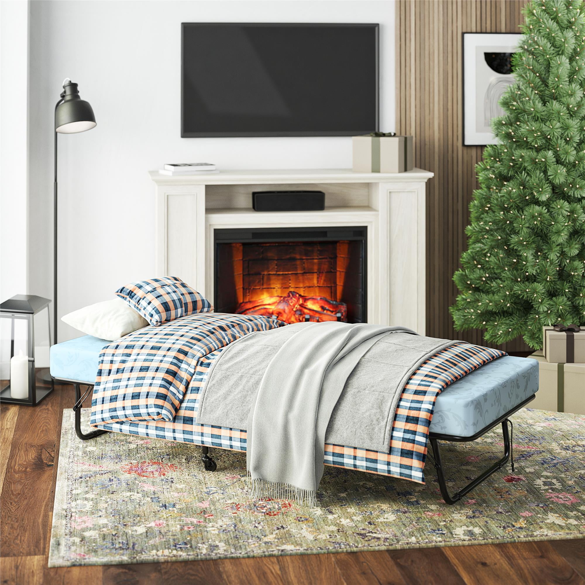 DHP Foldaway Rollaway Guest Bed, Small Single Size, with 4 Inch ...