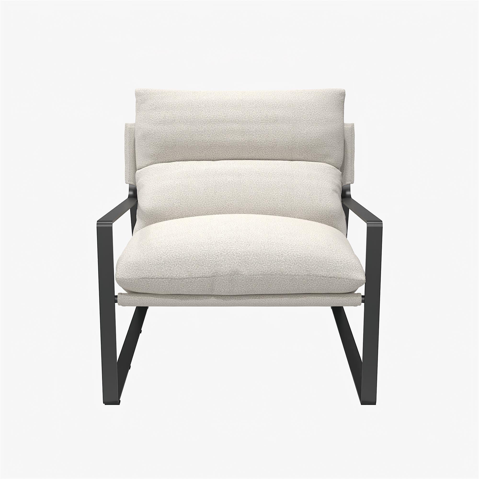 DHP Gatsby Upholstered Sling Accent Chair, Ivory Linen - Walmart.com