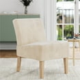 DHP Hazen Armless Upholstered Accent Chair, Ivory Corduroy - Walmart.com