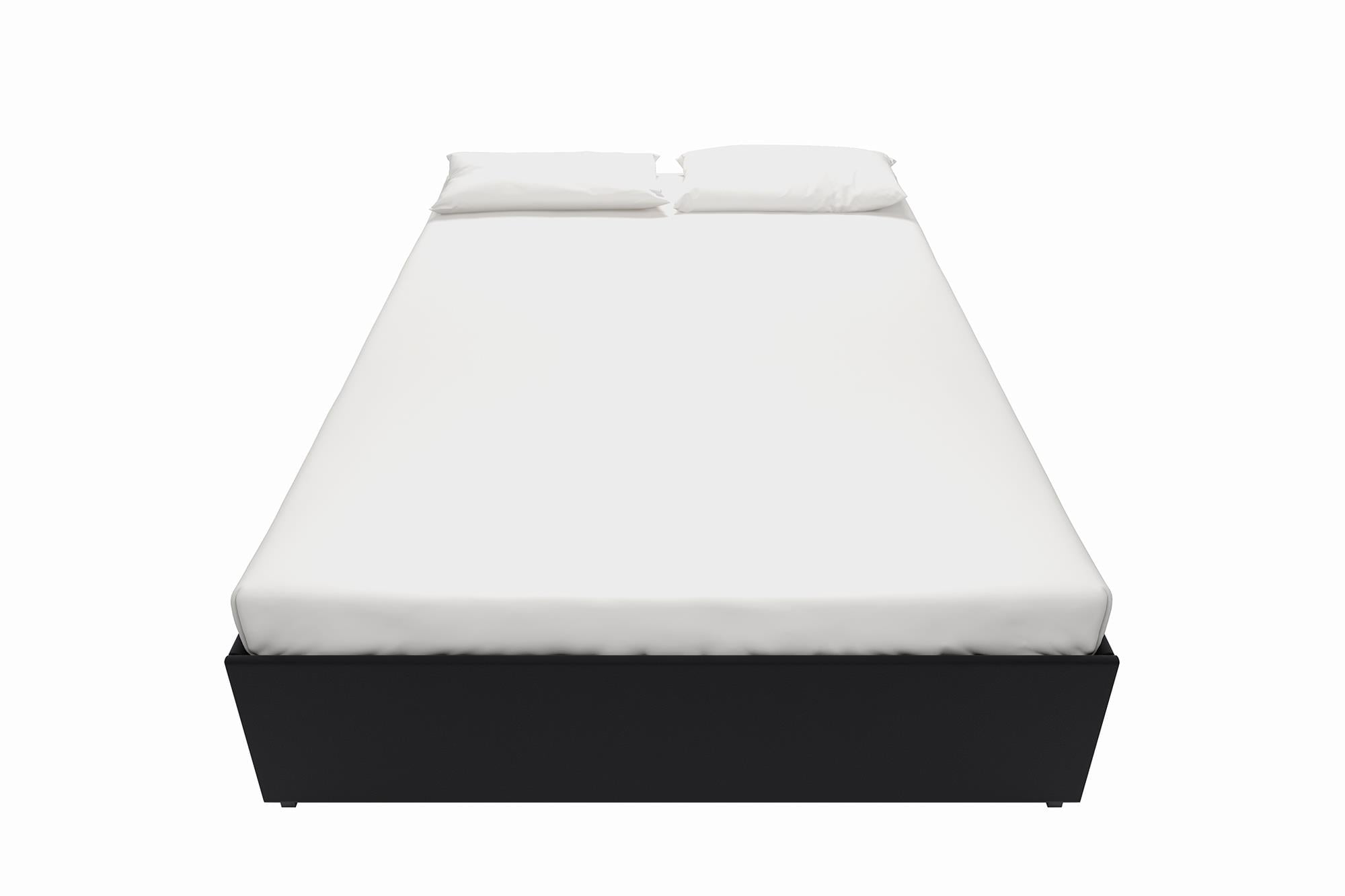 DHP Maven Platform Bed with Storage, Queen, Black Faux leather ...
