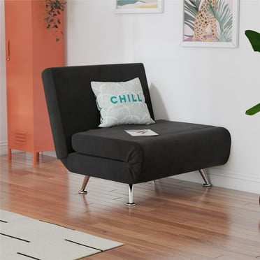 Your Zone Ultra Soft Suede 3 Position Convertible Flip Chair, Green ...