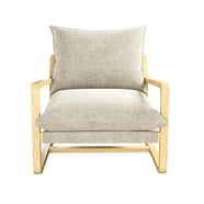 DHP Gatsby Upholstered Sling Accent Chair, Ivory Linen - Walmart.com