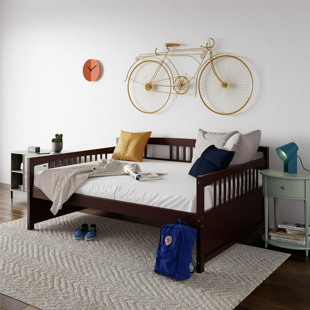 DHP Morgan Wood Daybed, Full Size Frame with Slats, Espresso - Walmart.com