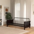 DHP Wood Arm Futon with Espresso Wood Finish - Walmart.com