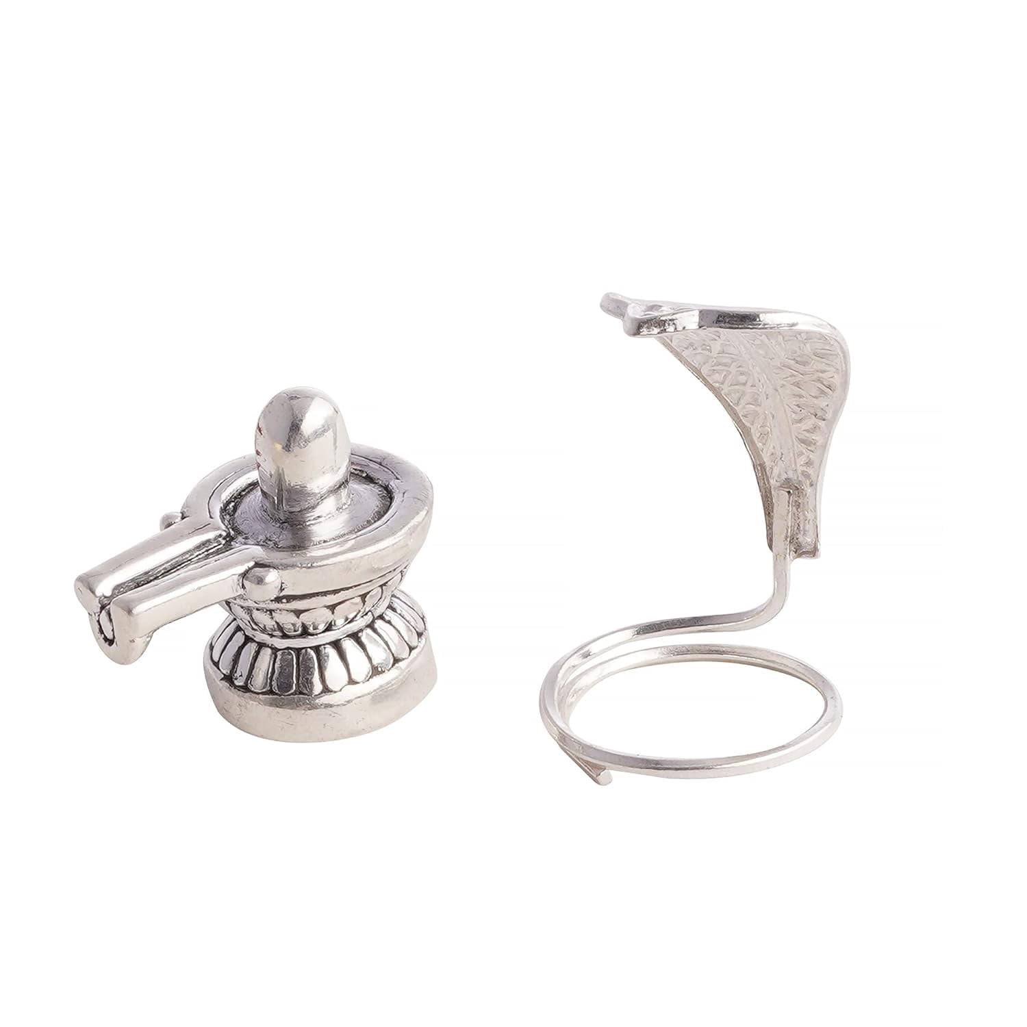 DHRUVS COLLECTION Combo of 999 Pure Silver Mahakal Shivling 925 ...