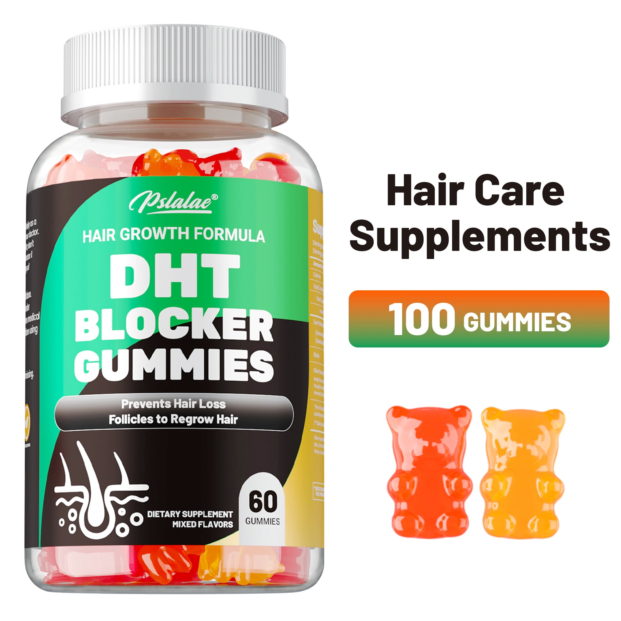 DHT Blocker Gummies - with Saw Palmetto, Biotin - Supports Hair Health ...