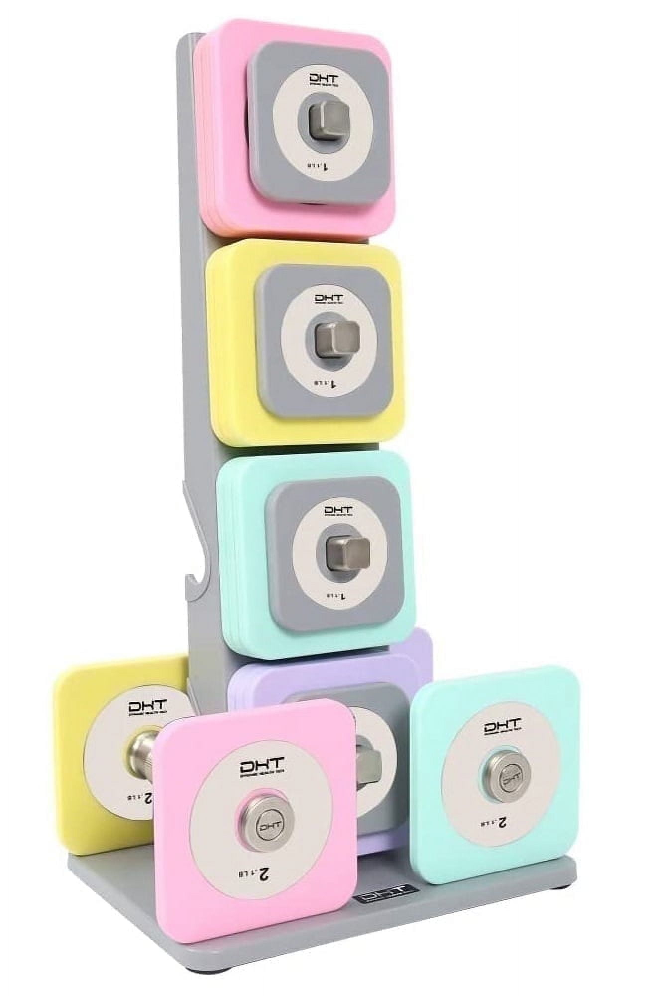 DHT Dynamic Health Tech D100S Adjustable Weight Macaron Color Dumbbell ...