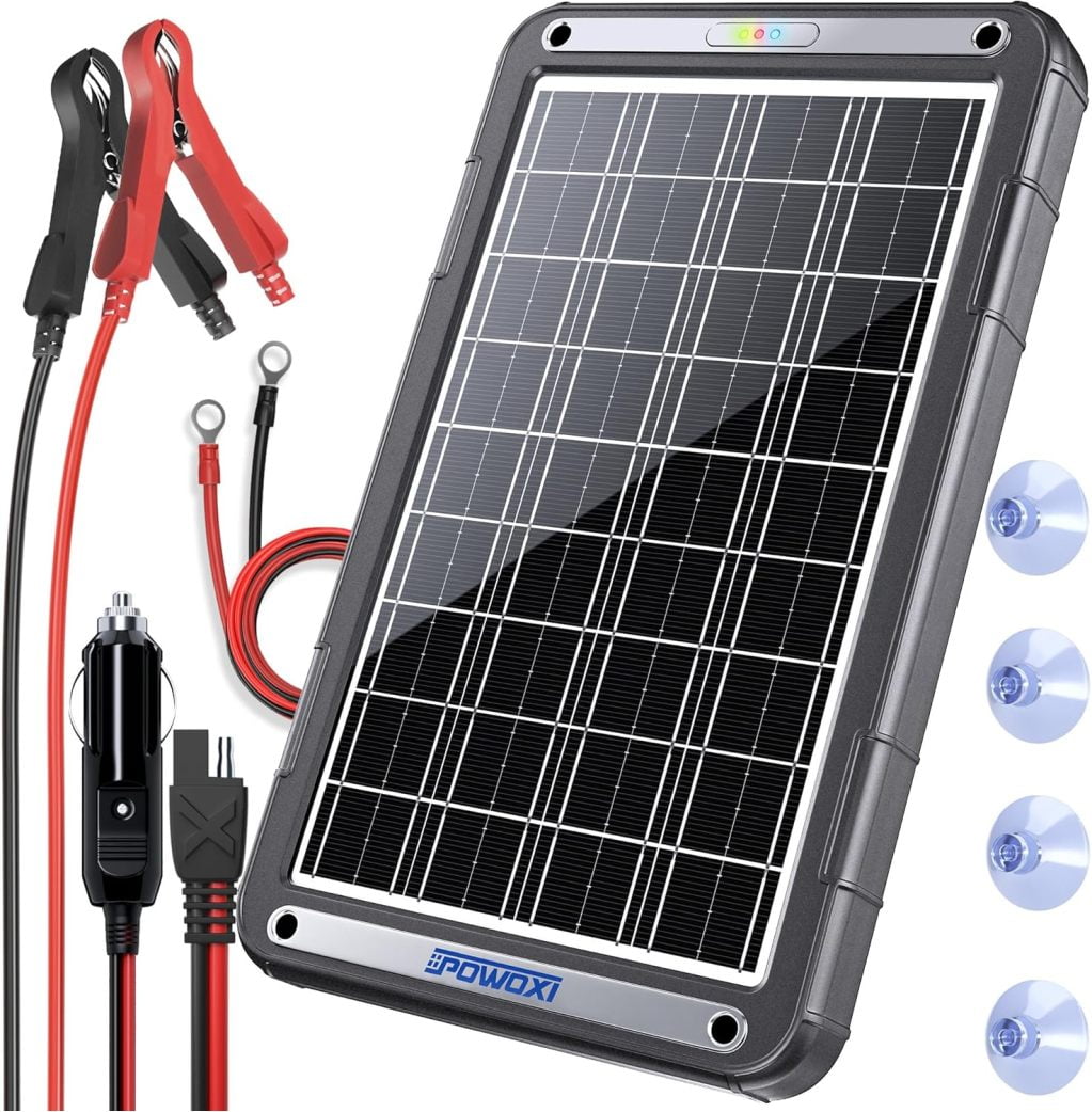 DHTZ 12V Solar Car Battery Charger: 15W Solar Trickle Charger ...