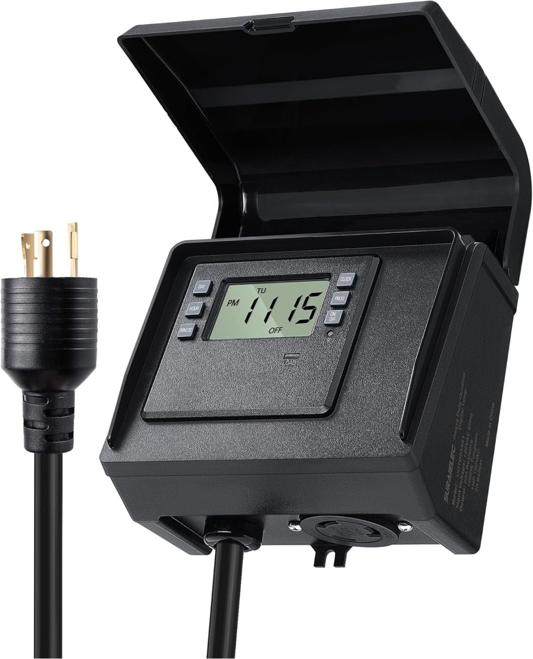 DHTZ Digital Pool Timer for Above Ground Pools, NEMA L5-20R Twist-Lock ...