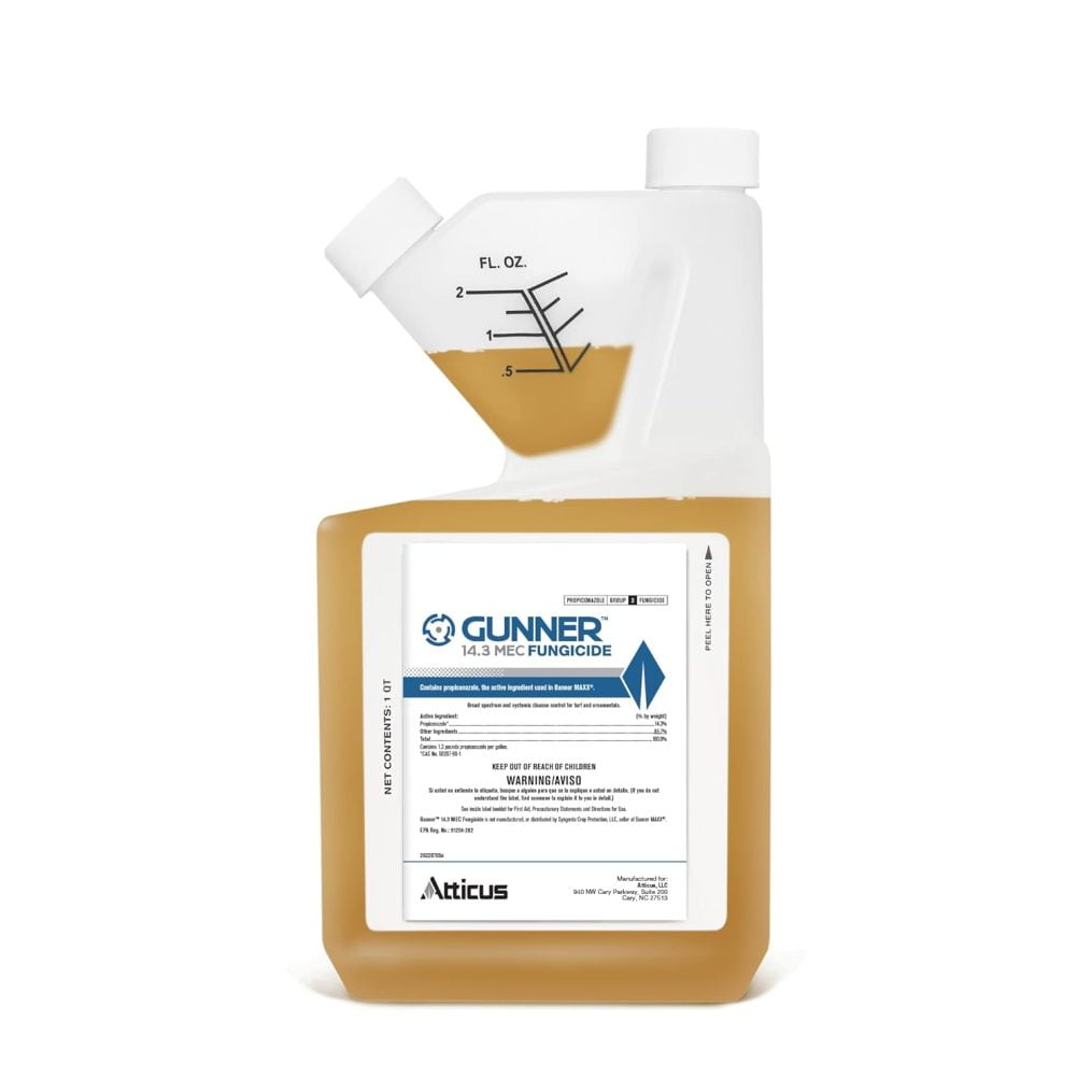 DHTZ Gunner 14.3 MEC Propiconazole Fungicide (32 OZ) - (Compare to Banner Maxx) – Controls Brown ...