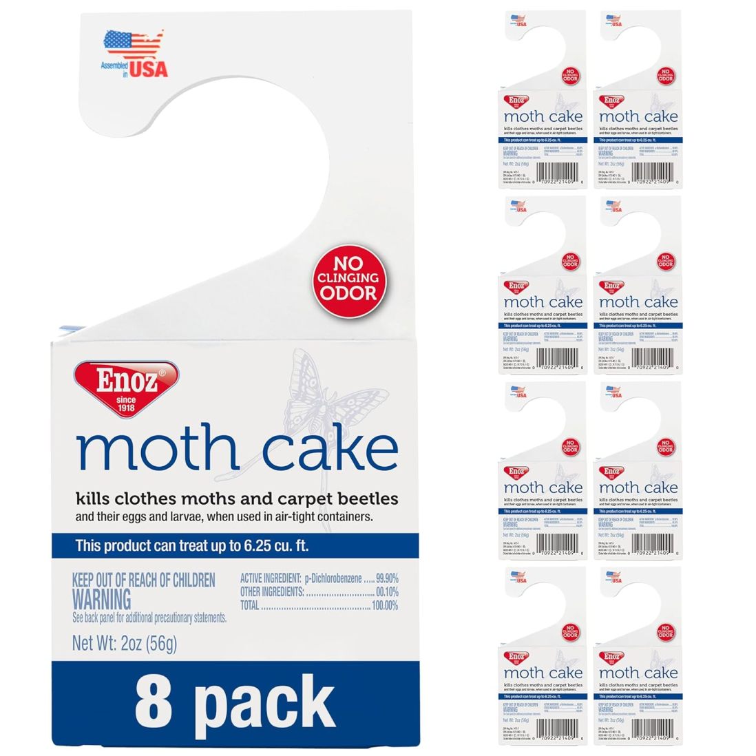 DHTZ Moth Cakes – 8 Pack – Easily Hangs in Closets & Garment Bags ...