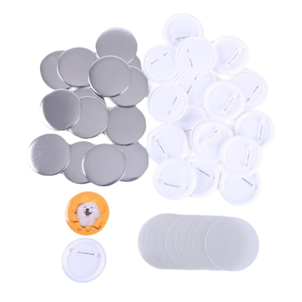 DHliIQQ 100Pcs Tinplate DIY Badges Material Badge Blank Pin Maker ...