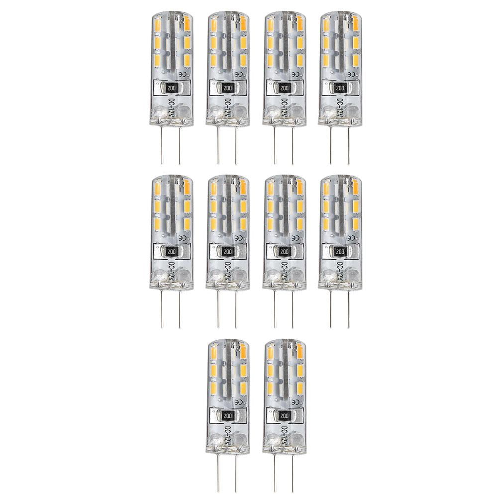 DHliIQQ 10pcs G4 Led Bulb 12V 1.5W/3W Mini Silicone Lamp Light ...