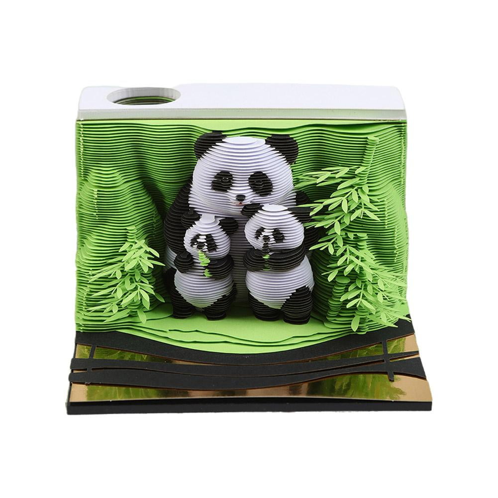 DHliIQQ 3D Panda Notepad 2025 Weekly Calendar Sticky Notes Creative ...