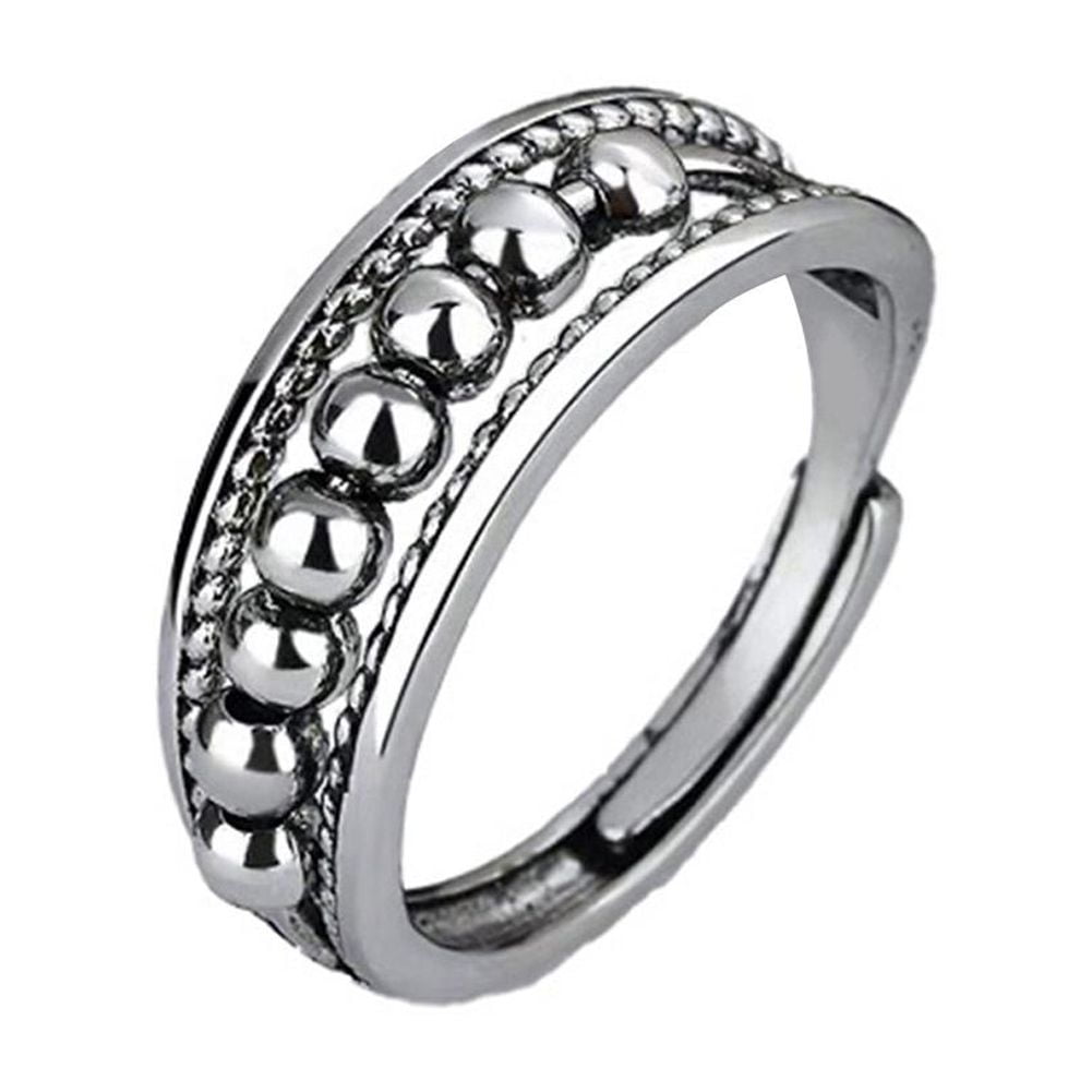 DHliIQQ Anti Anxiety Rings For Women Men Fidget Band Rings W6 Unisex ...