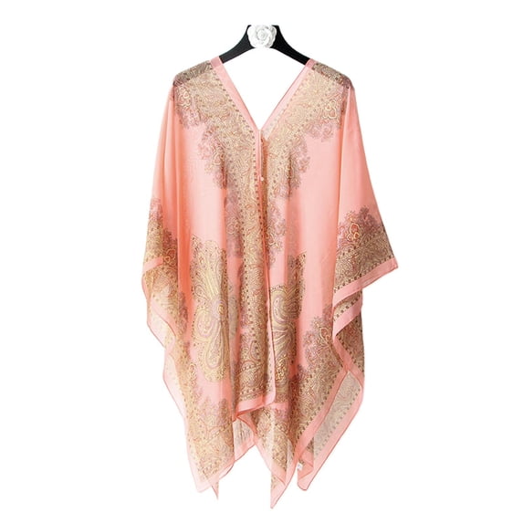 DHliIQQ Beach Sun Protection Shawl Multi-purpose Versatile Print ...