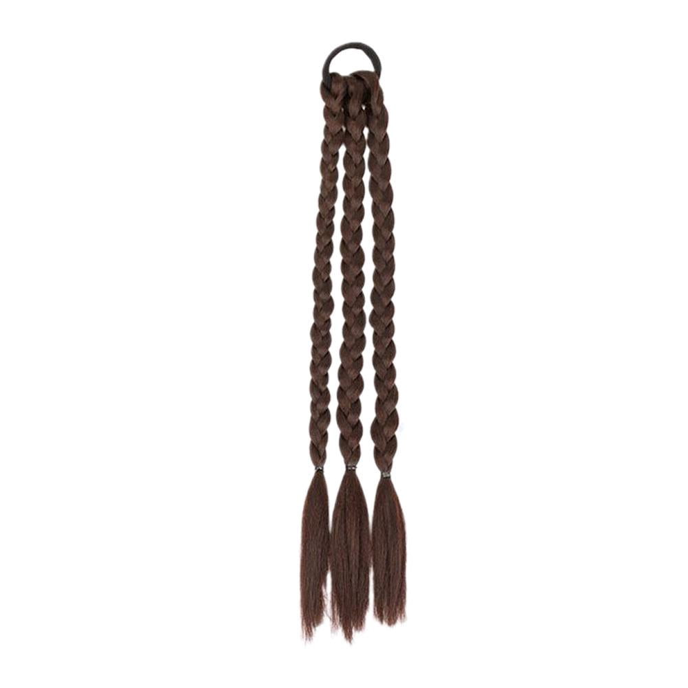 DHliIQQ Boxer Braid Wig Ponytail Four Stranded Boxer Braid Faddish Wig ...