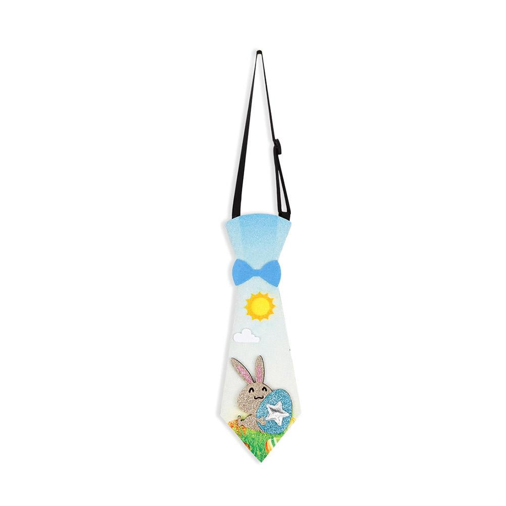DHliIQQ Easter Tie Cute Cartoon Adjustable Tie Kid Adult Party ...