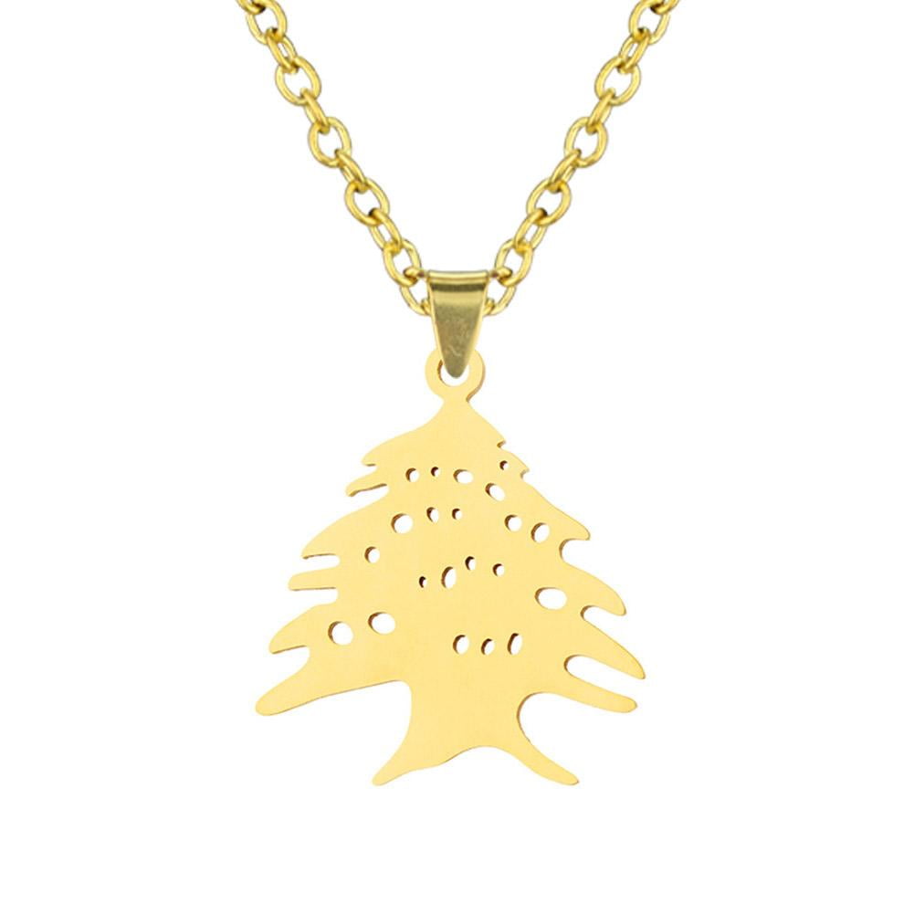 DHliIQQ Fashion Lebanon Flag Necklace National Emblem Cedar Pendant ...