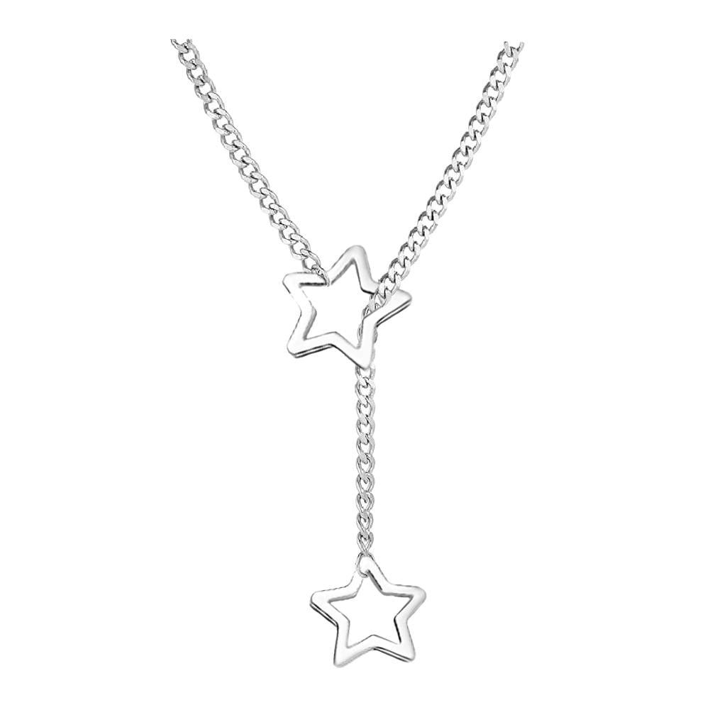 DHliIQQ Heart O Women Slip Chain Necklace Punk Rock Stainless Cuban ...