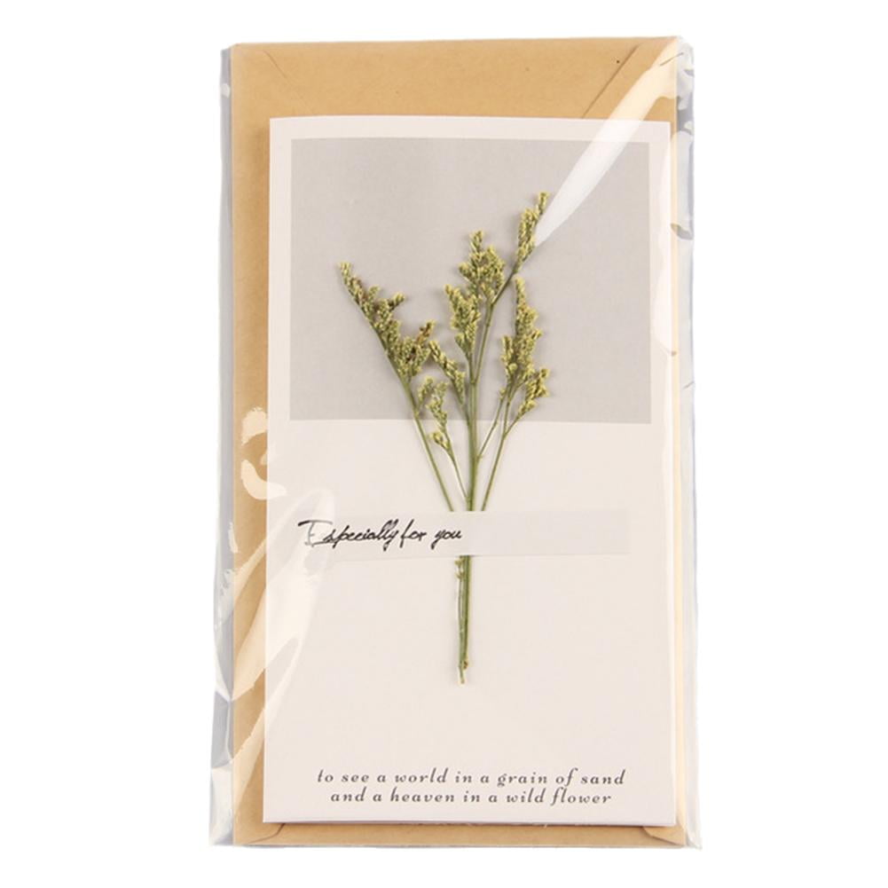 DHliIQQ RYGRZJ Dried Flower Greeting Cards - Preserved Flower Gift Card ...
