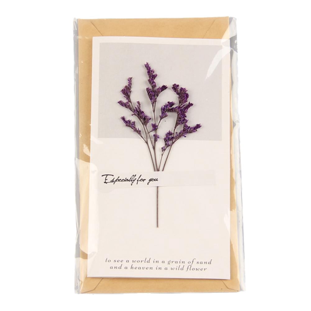 DHliIQQ RYGRZJ Dried Flower Greeting Cards - Preserved Flower Gift Card ...