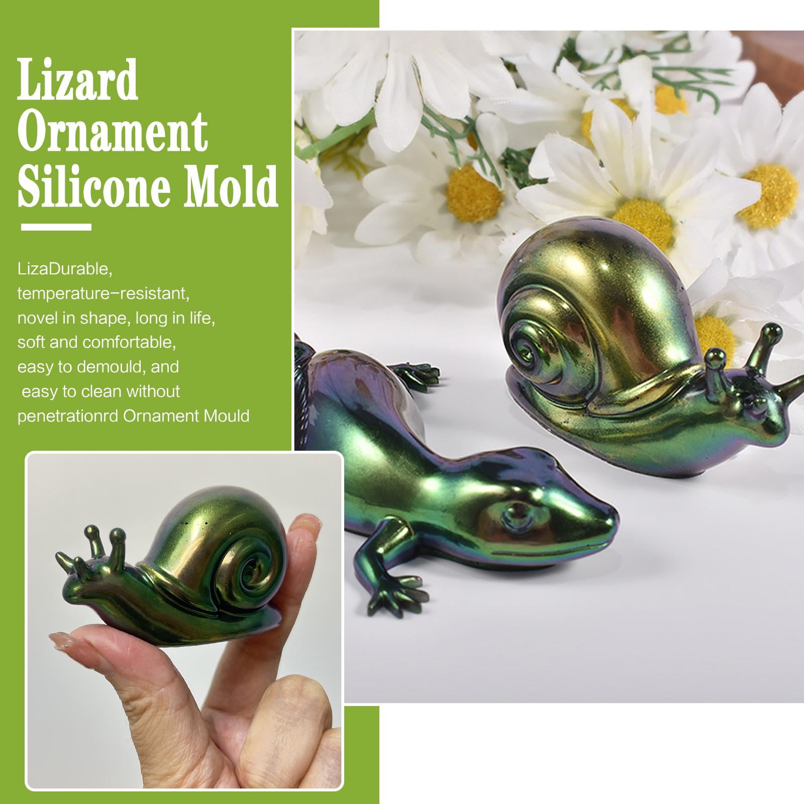 DHliIQQ Resin Animal Molds 3D Frog Silicone Mold Lizard Epoxy Resin ...