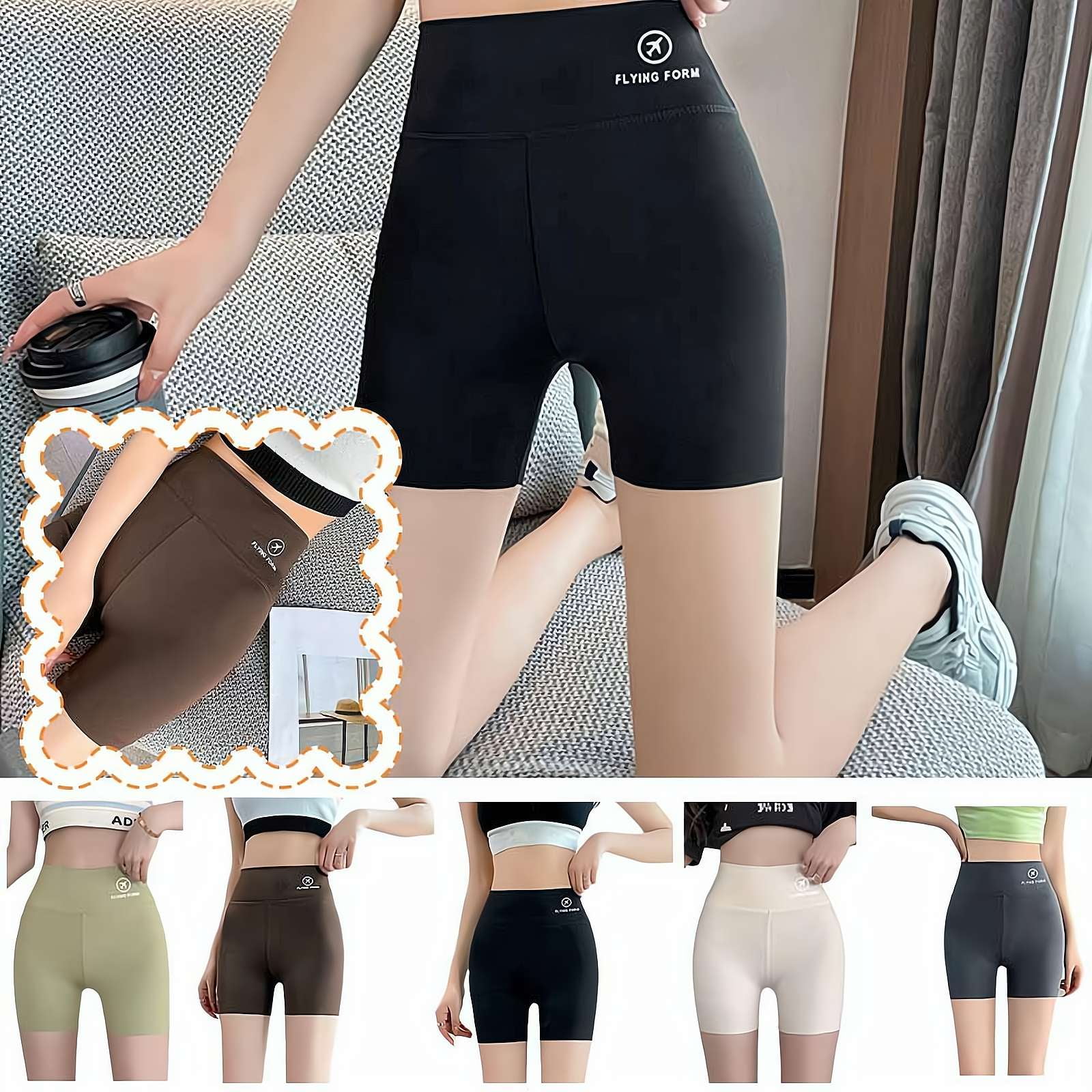 DHliIQQ Tummy and Hip Lift Pants, Super Elastic Fitness Pant ...