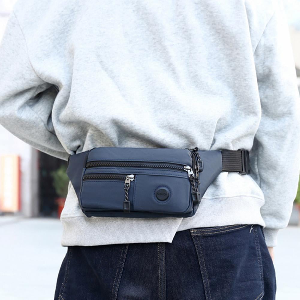 DHliIQQ Waist Bum Bag Men Waterproof Festival Travel Money Pack Running ...