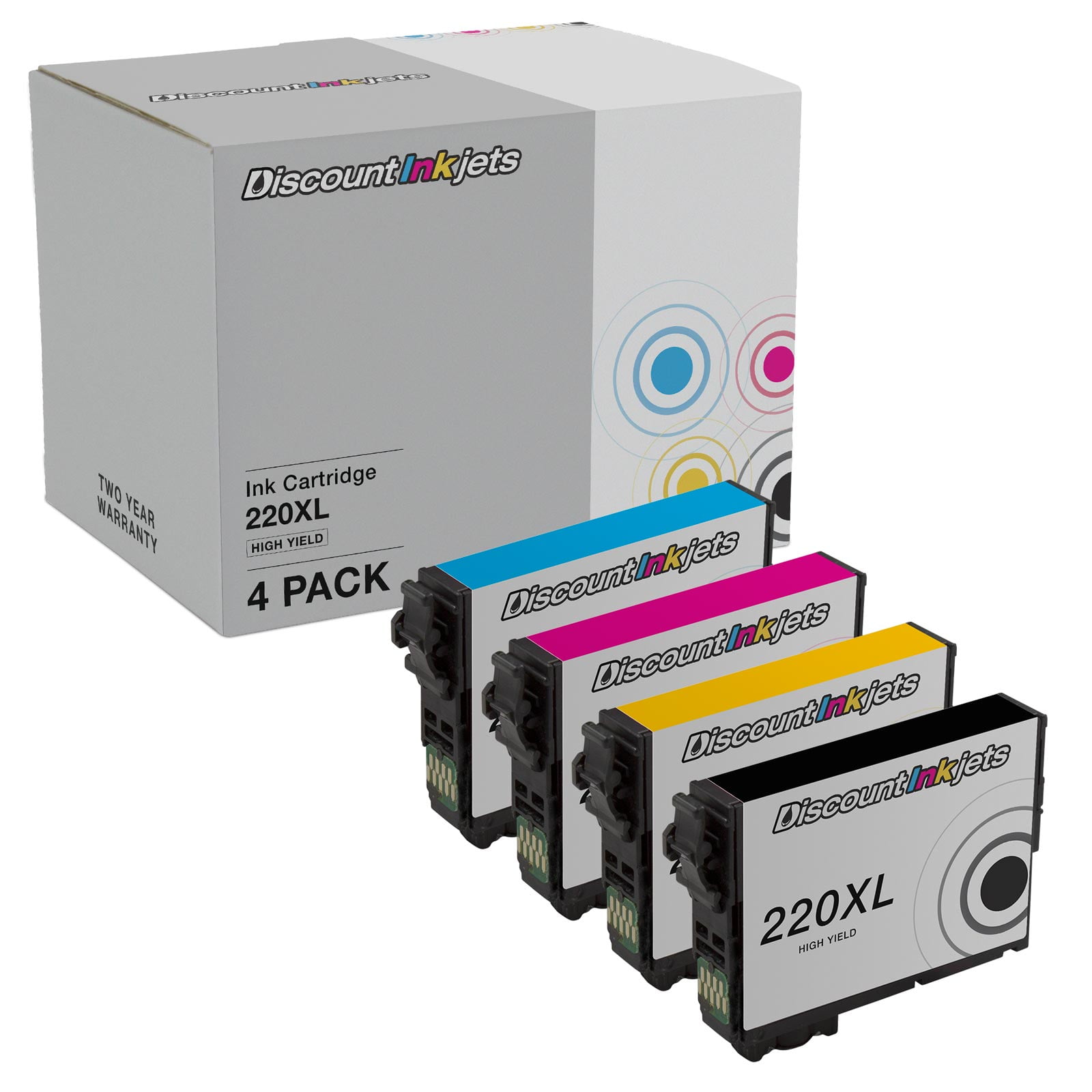 DI Compatible Ink Cartridge Replacements for Epson 220XL 4pk Compatible ...