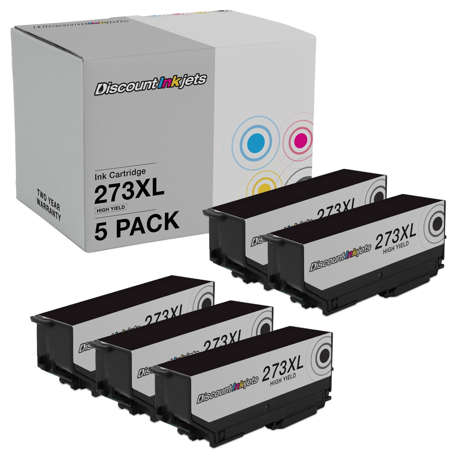 DI Compatible Ink Cartridge Replacements for Epson 273XL 5pk Black HY ...