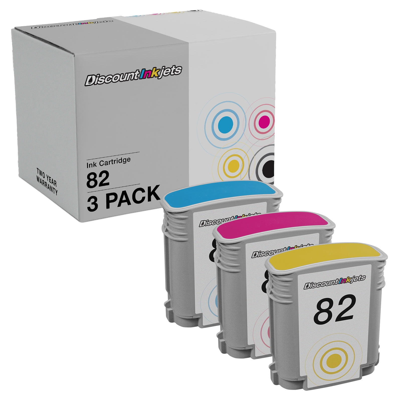 DI Compatible Ink Cartridge Replacements for HP 82 3pk Compatible Model ...