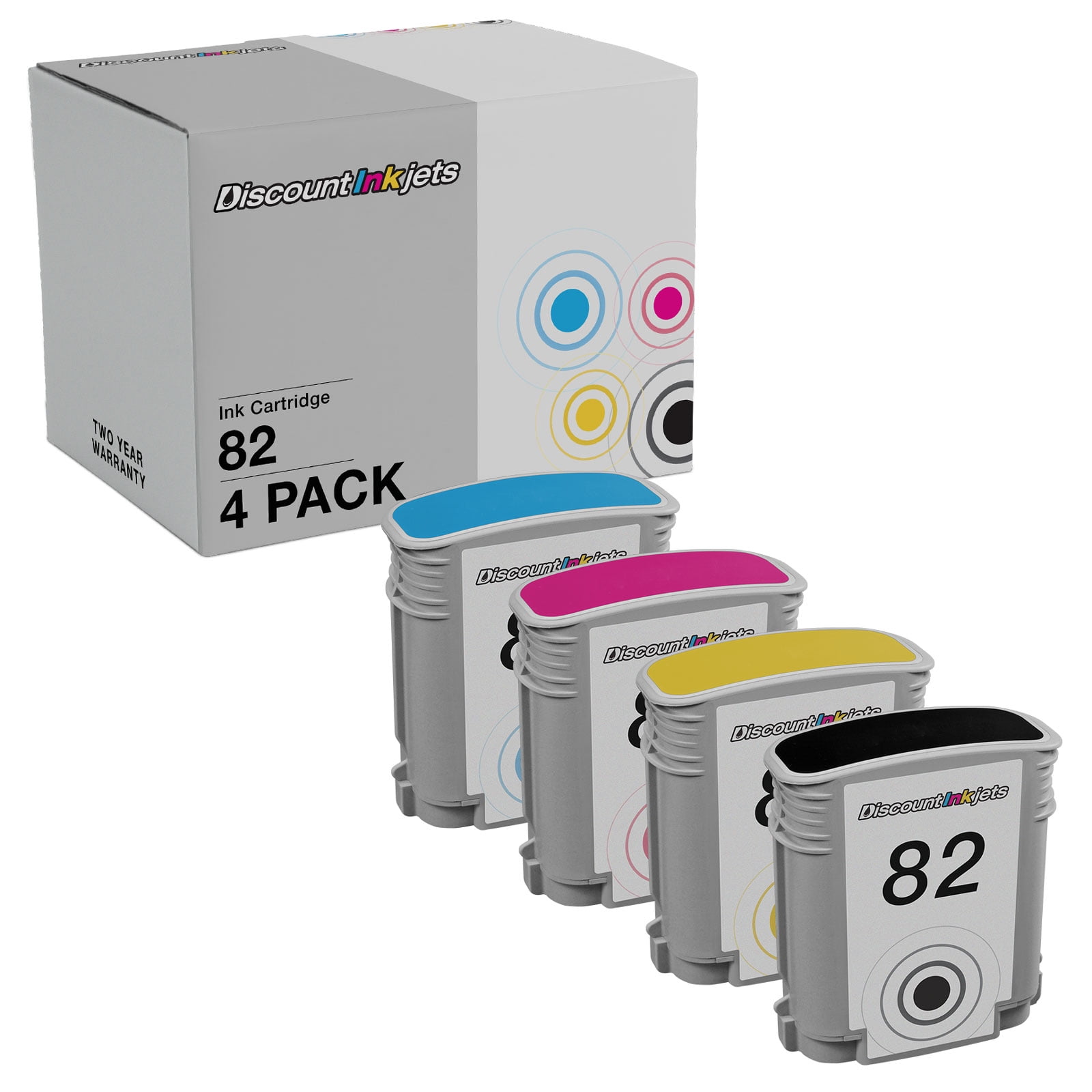 DI Compatible Ink Cartridge Replacements for HP 82 4pk Compatible Model ...
