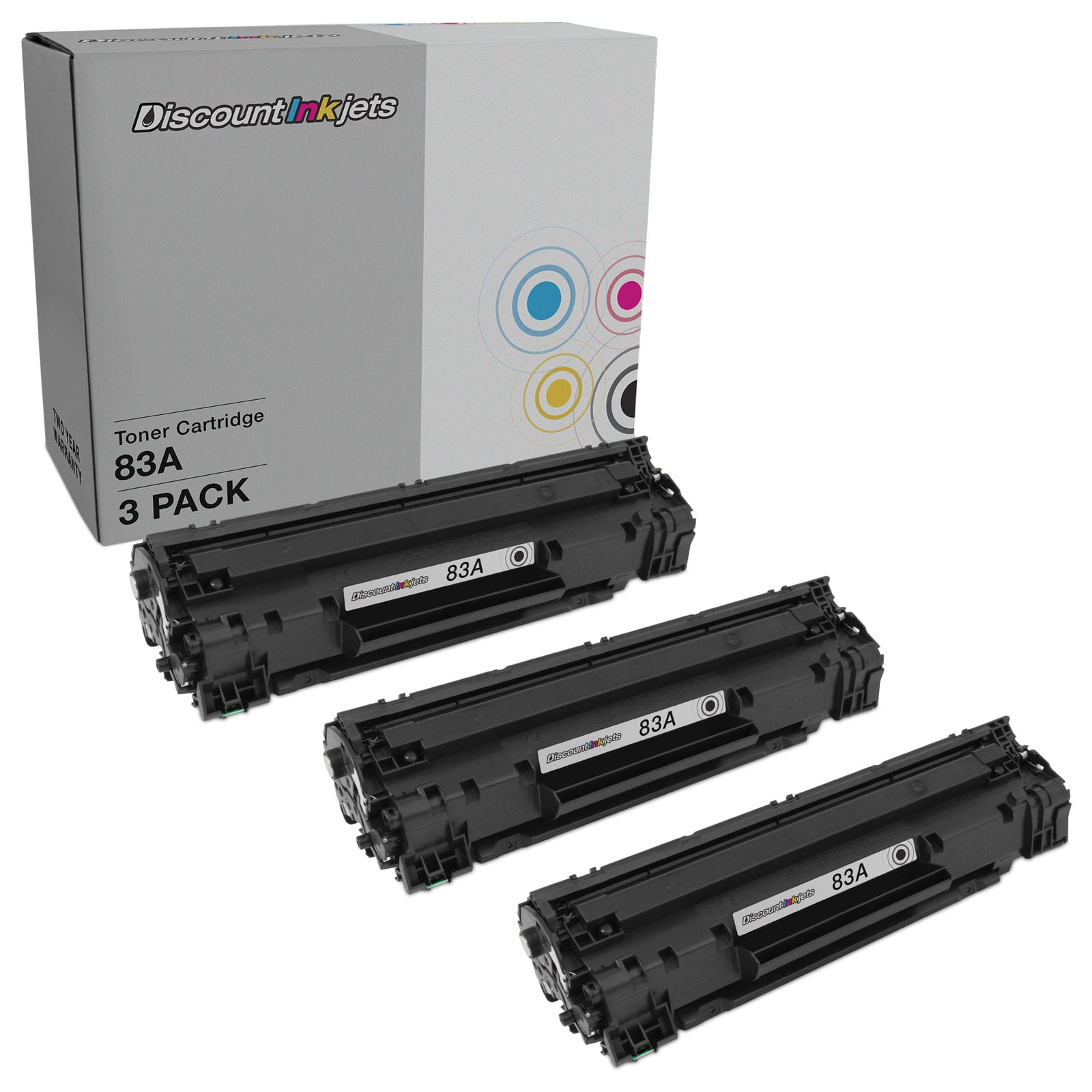 DI Compatible Toner Cartridge Replacements for HP 83A (3 Pack - Black ...